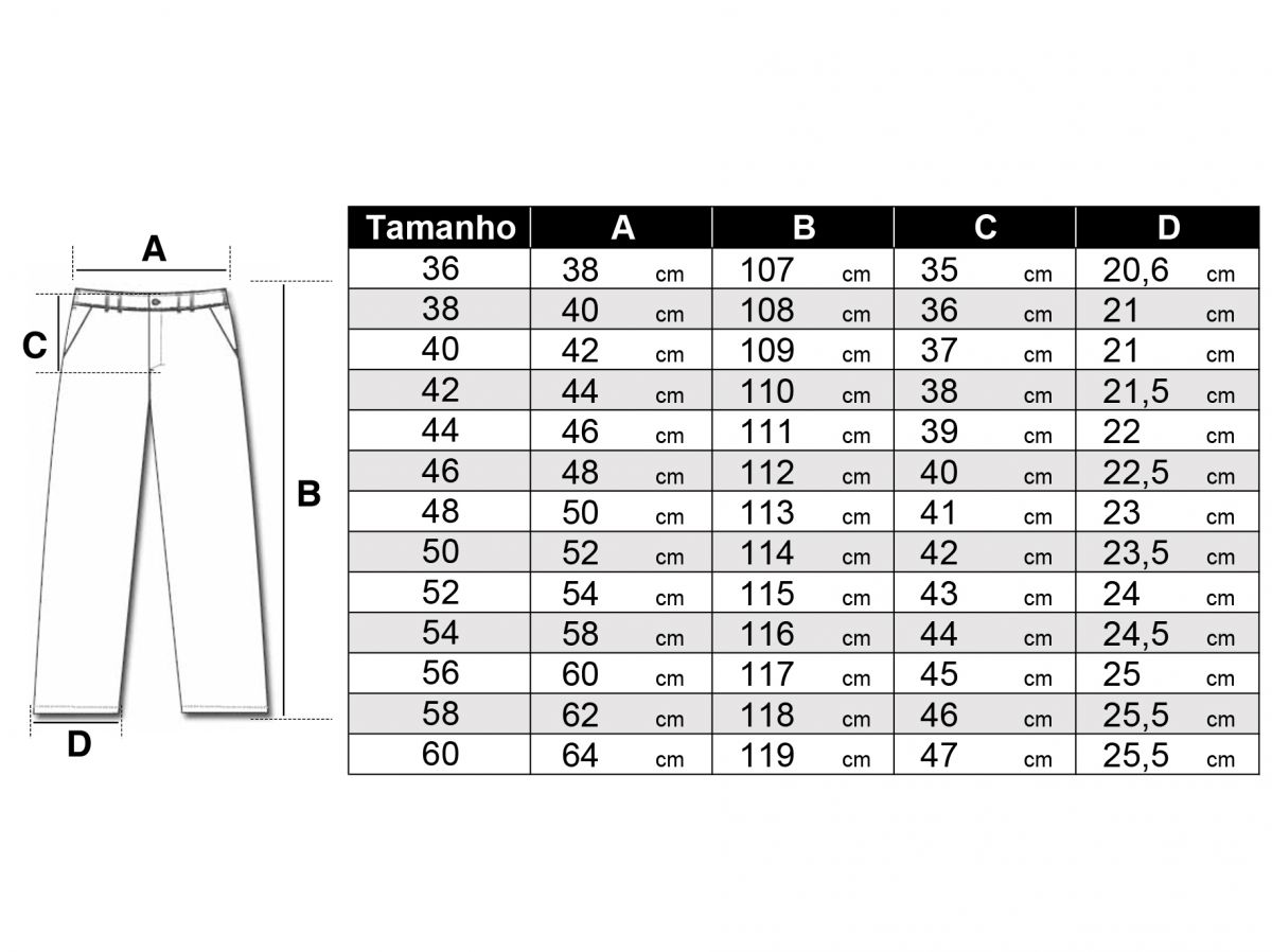 Confecção Borges - Loja Virtual - Calça Social Gabardine Masculina